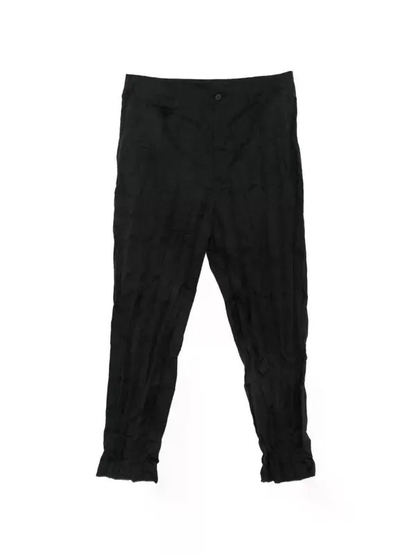 Comme Des Garçons Crinkled-finish Trousers - Black