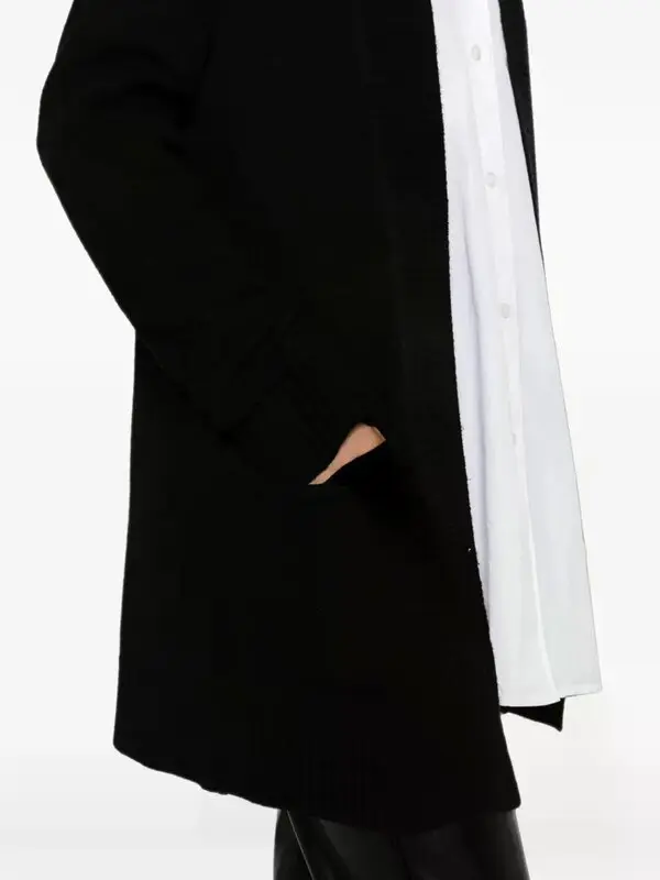 VELA SHOP Open-front Patch-pocket Cardigan