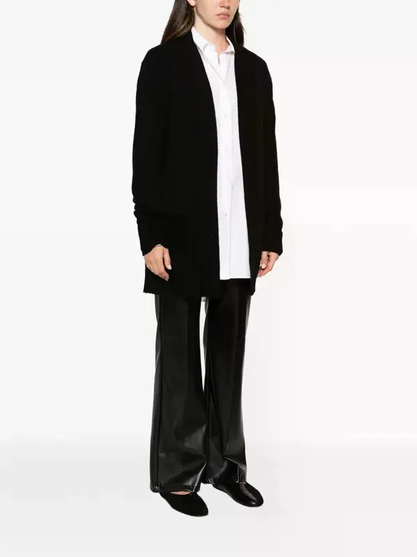 VELA SHOP Open-front Patch-pocket Cardigan
