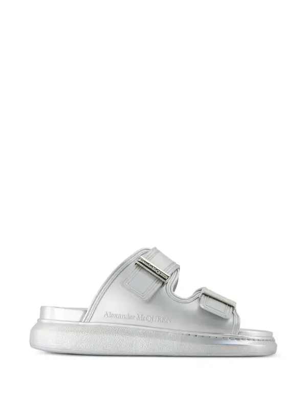 Alexander McQueen Hybrid Double-band Sandals - Silver