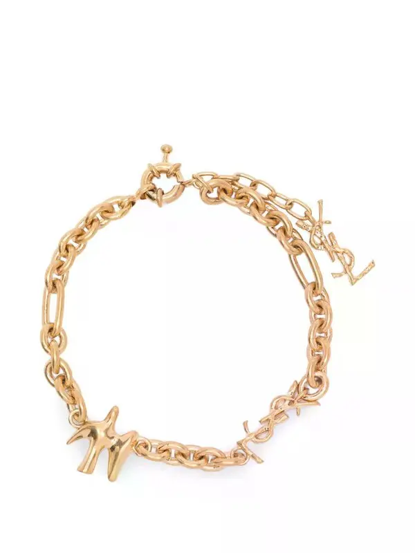Saint Laurent Cassandre Chain Bracelet - Gold