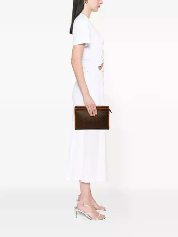 Celine 2012 Macadam Coated Canvas Clutch Bag
