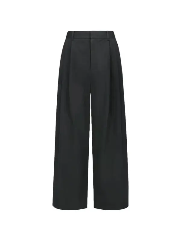 AMOMENTO Two-tuck Wide-leg Trousers