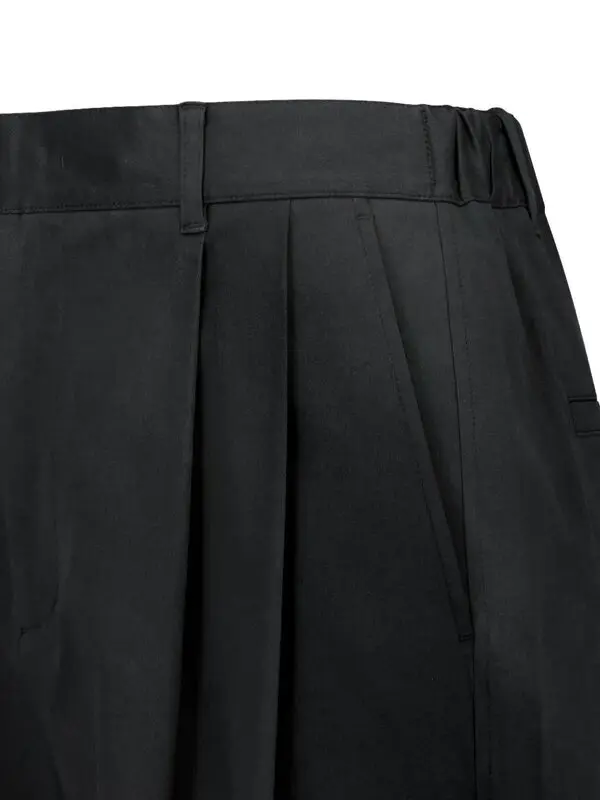 AMOMENTO Two-tuck Wide-leg Trousers