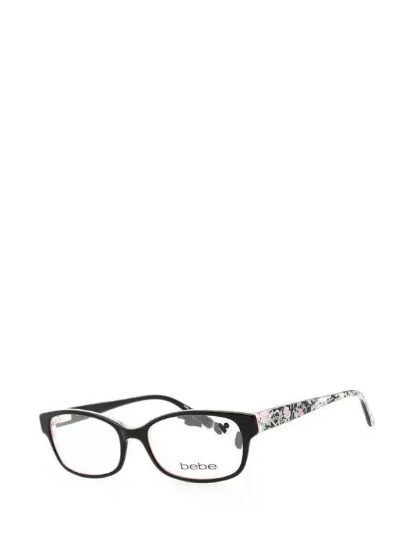 Bebe Floral-print Rectangle-frame Glasses