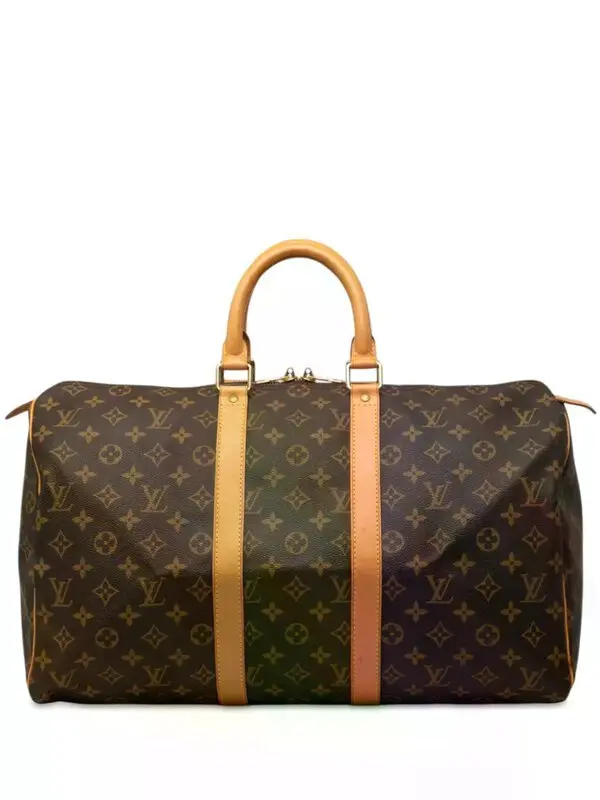 LOUIS VUITTON 1996 Monogram Keepall 45 Travel Bag - Brown