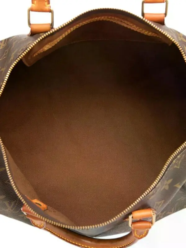 LOUIS VUITTON 1992 Monogram Speedy 35 Boston Bag - Brown