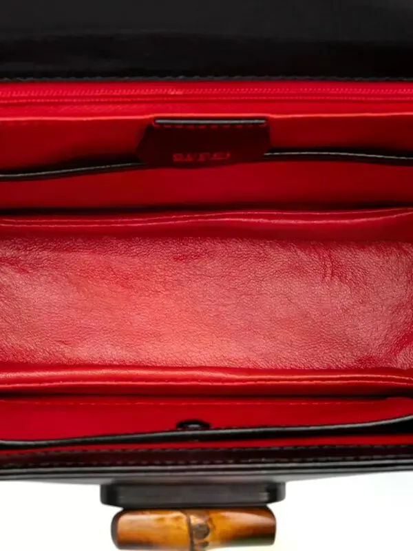 Gucci 2000-2015 Small Calfskin Bamboo Night Satchel