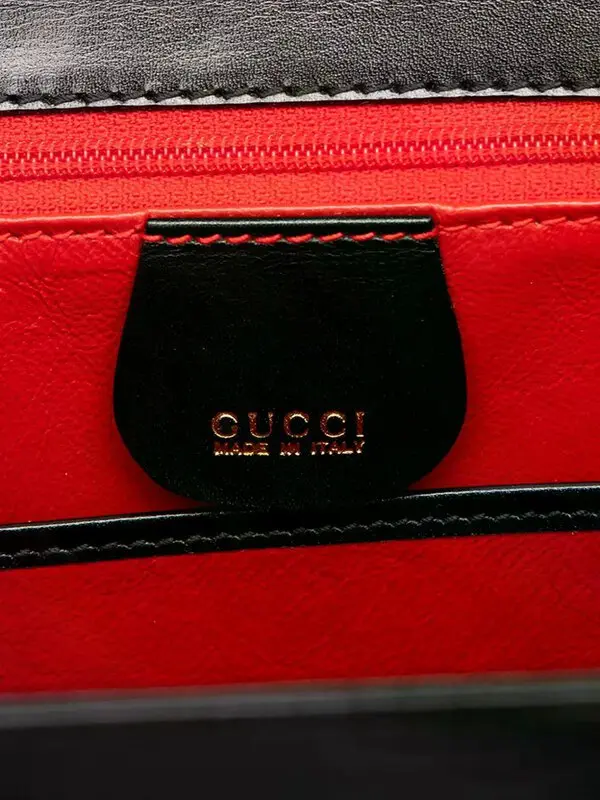 Gucci 2000-2015 Small Calfskin Bamboo Night Satchel