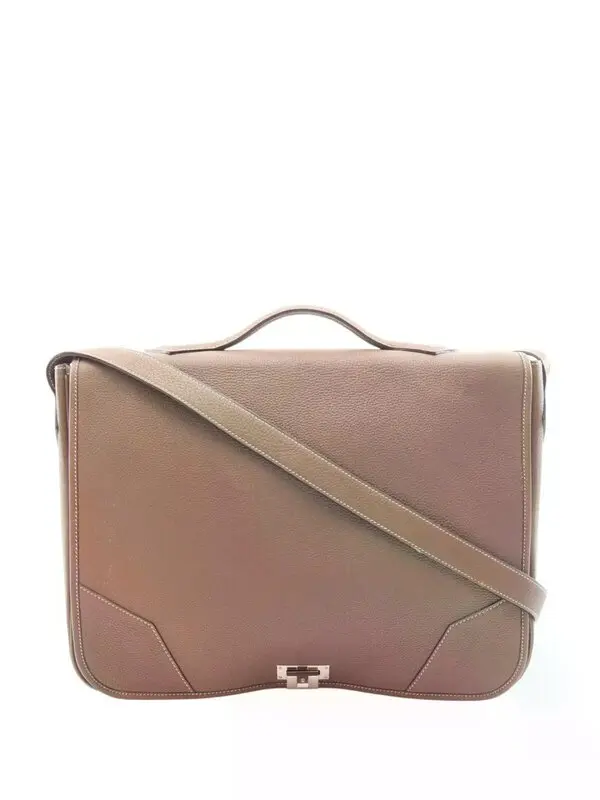 Hermès 2007 Clemence Victoria Messenger Satchel - Brown