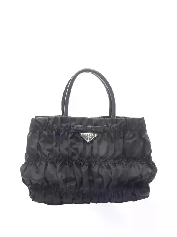 Prada 2013-2026 Tessuto Gaufre Bow Handbag