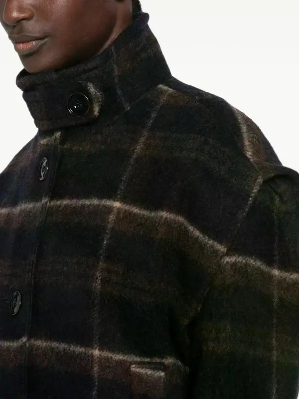 SESSUN Check-pattern Button-up Jacket