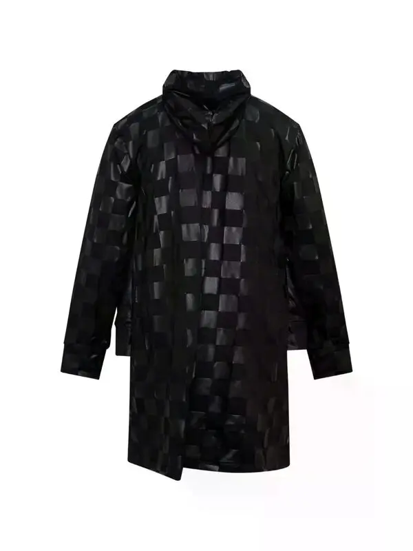 Comme Des Garçons Checkerboard-pattern Layered-effect Hoodie