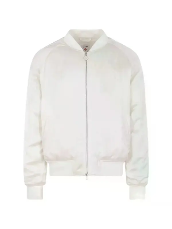 Casablanca Hotel Emblem Satin Bomber Jacket