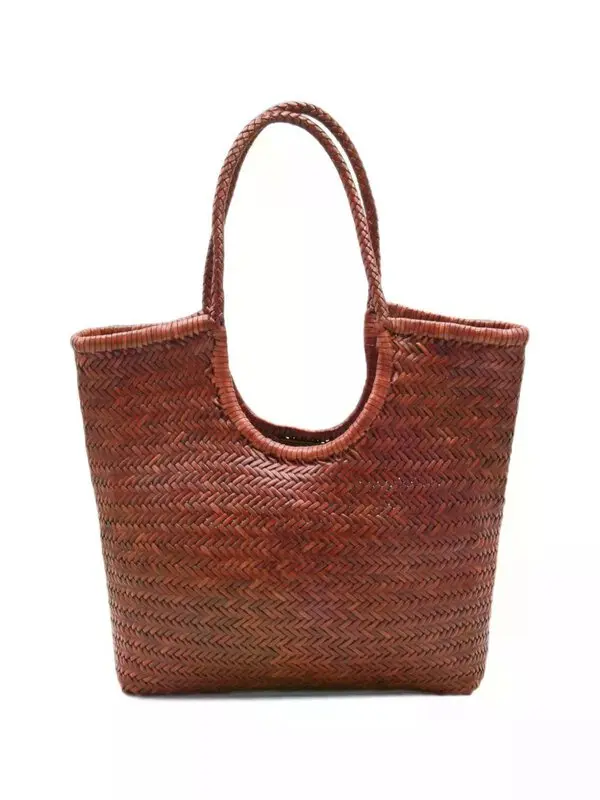 Dragon Diffusion Ns Diagonal Triple Jump Woven Leather Tote Bag