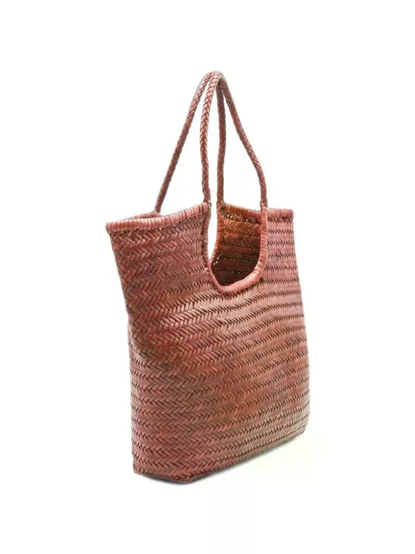 Dragon Diffusion Ns Diagonal Triple Jump Woven Leather Tote Bag