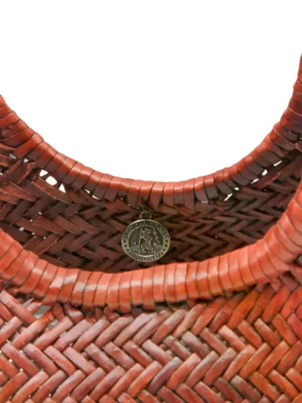 Dragon Diffusion Ns Diagonal Triple Jump Woven Leather Tote Bag