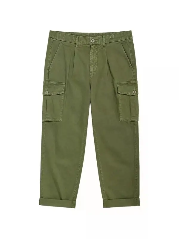 MASON'S Pleated-detail Cargo Pants - Green