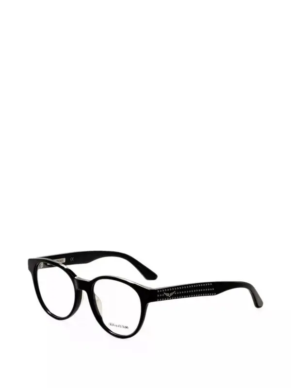 Zadig&Voltaire Stud-embellished Round-frame Glasses - Black