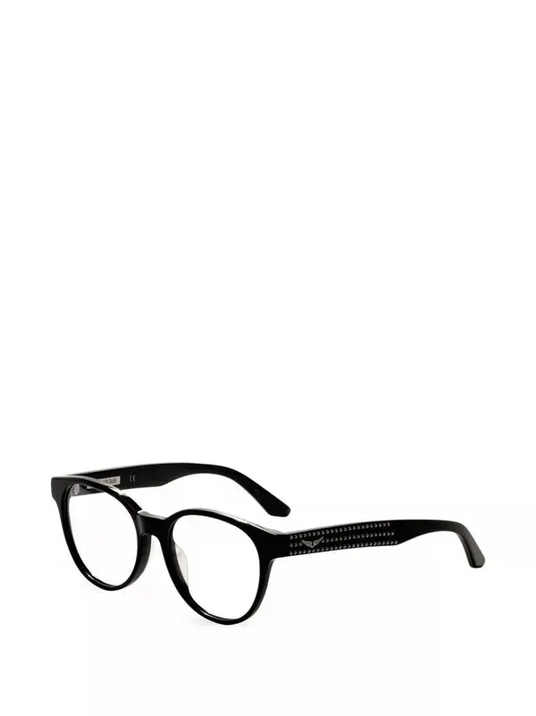Zadig&Voltaire Stud-embellished Round-frame Glasses - Black