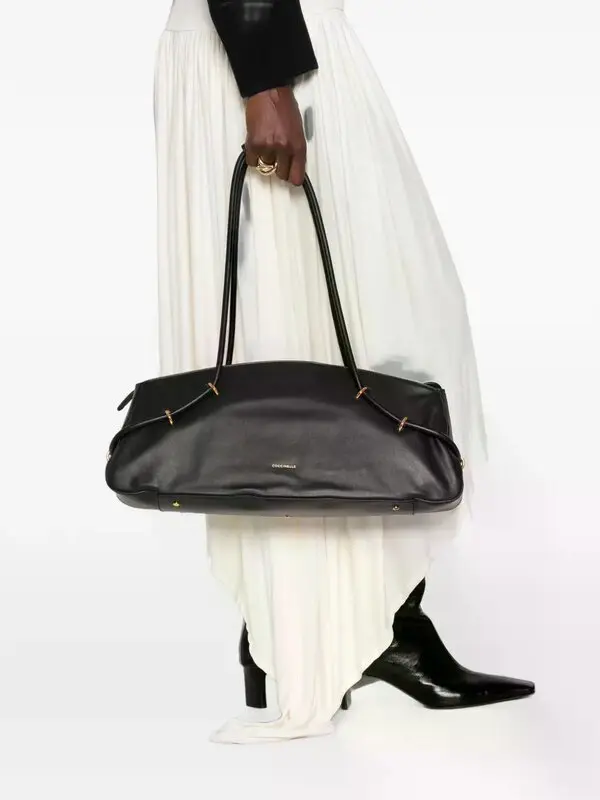 COCCINELLE Logo-print Leather Shoulder Bag