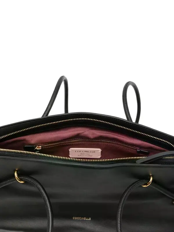 COCCINELLE Logo-print Leather Shoulder Bag