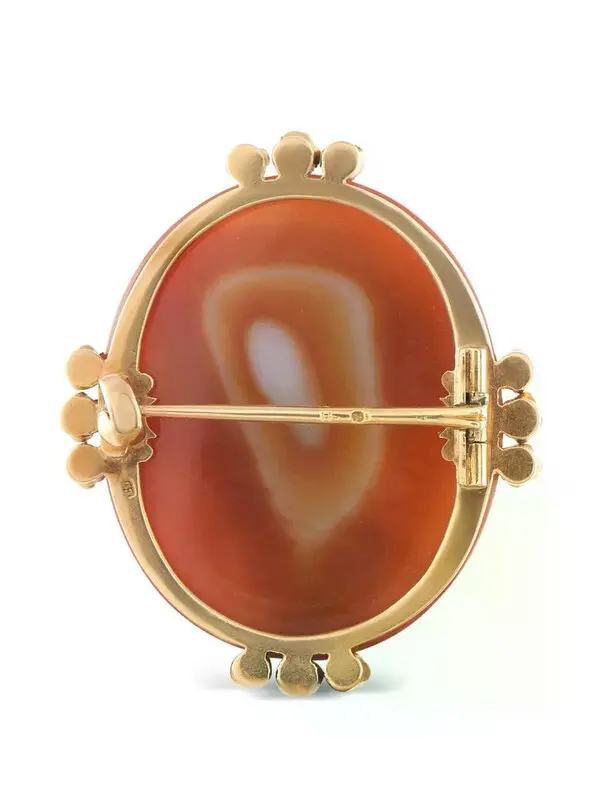 LB EXCLUSIVE Agate And Pearl Cameo Brooch