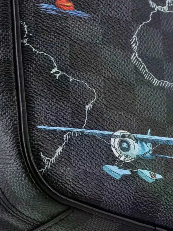 LOUIS VUITTON Danube Slim Bag Limited Edition Renaissance Map Damier Graphite Pm Crossbody Bag