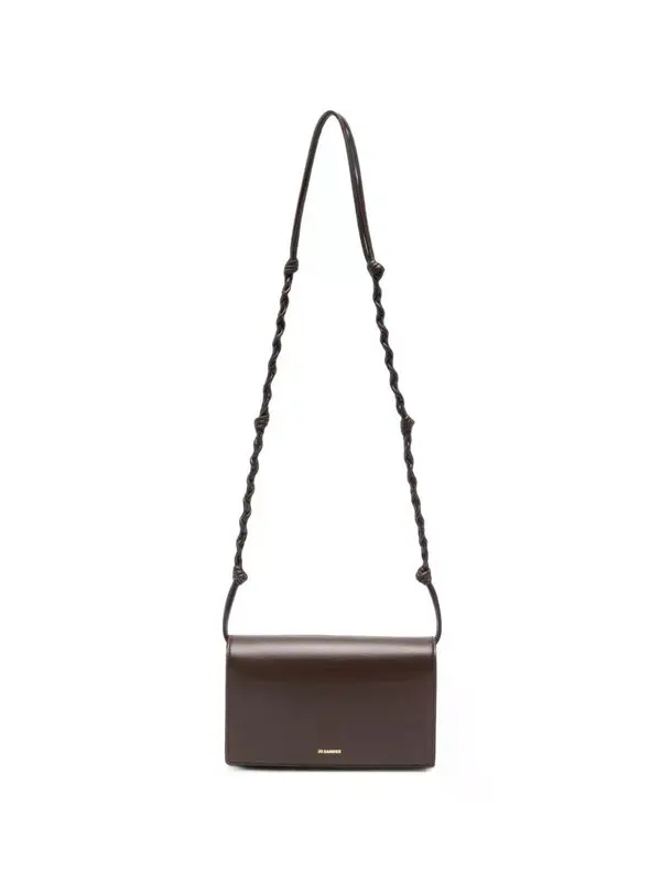 JIL SANDER Tangle Leather Shoulder Bag