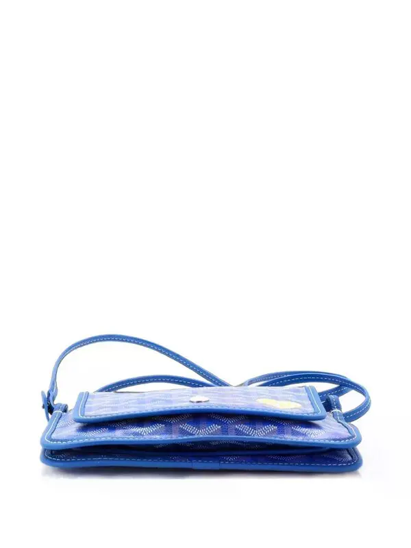 Goyard Plumet Clutch Wallet Printed Coated Canvas Crossbody Bag - Blue