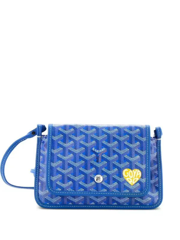 Goyard Plumet Clutch Wallet Printed Coated Canvas Crossbody Bag - Blue