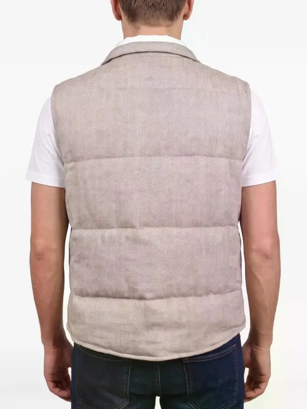 Brunello Cucinelli Herringbone-pattern Gilet
