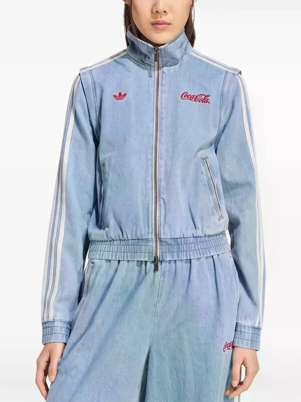 Adidas X Coca Cola Firebird Reg Denim Track Top - Blue