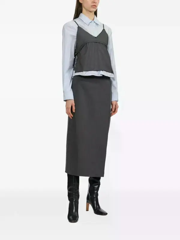 LA PISCINE Asymmetric Long Jacket