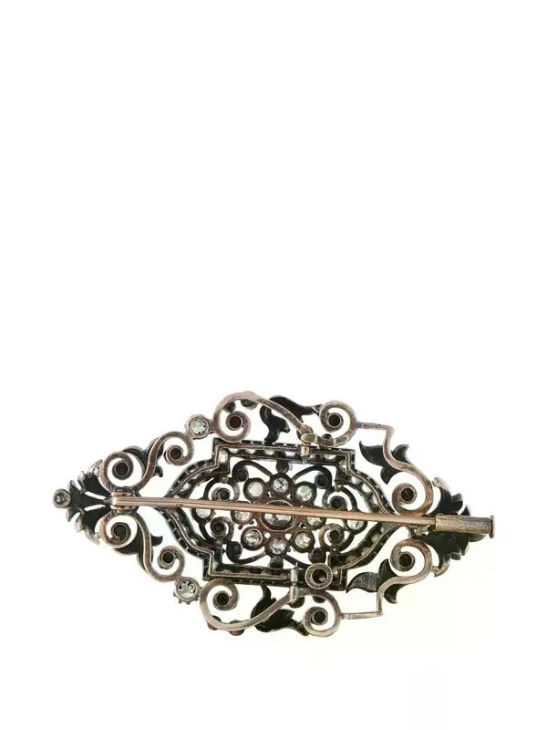 LB EXCLUSIVE Victorian Diamond Brooch - Metallic