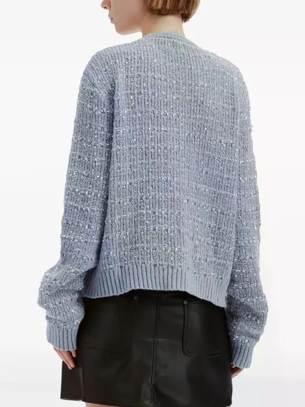 B+AB Tweed-effect Button-up Cardigan