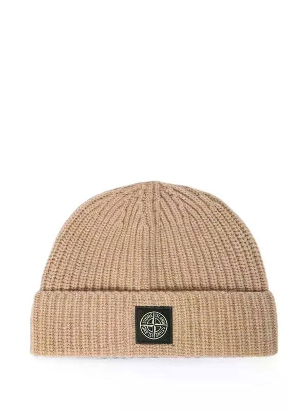 Stone Island Logo-patch Beanie Hat