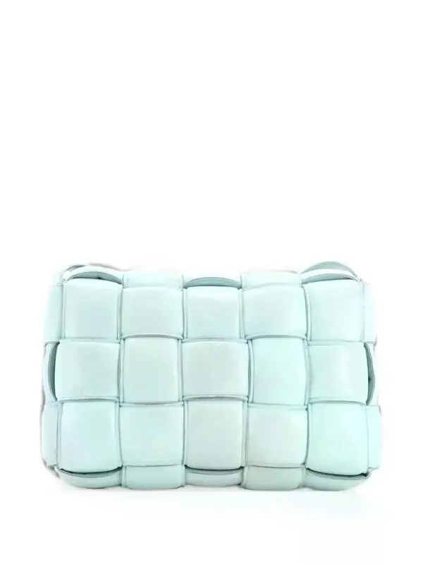 Bottega Veneta Cassette Padded Maxi Intrecciato Leather Crossbody Bag - Blue