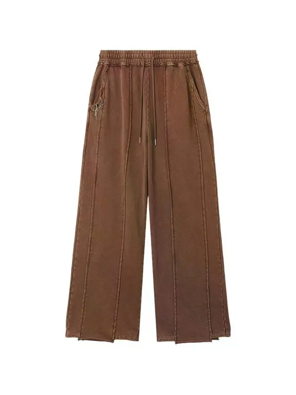 MINI CREAM Exposed-seam Drawstring Trousers