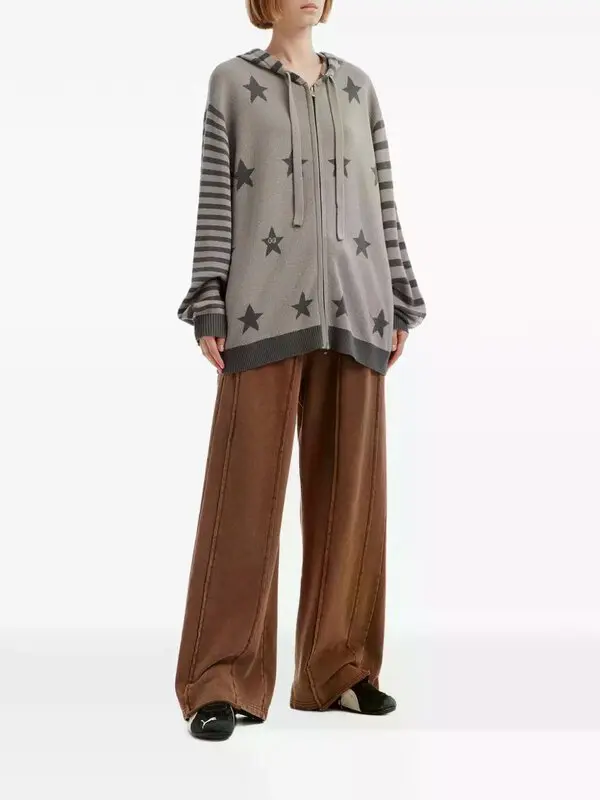 MINI CREAM Exposed-seam Drawstring Trousers