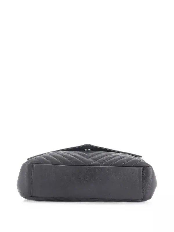 Saint Laurent Classic Monogram College Bag Matelasse Chevron Leather Large Shoulder Bag