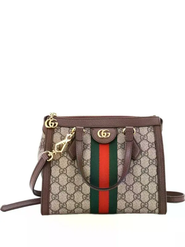 Gucci Ophidia Top Handle Gg Coated Canvas Small Tote Bag