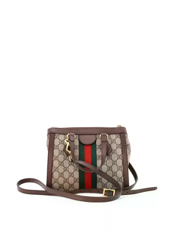 Gucci Ophidia Top Handle Gg Coated Canvas Small Tote Bag
