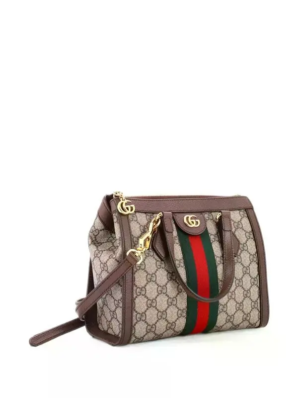 Gucci Ophidia Top Handle Gg Coated Canvas Small Tote Bag