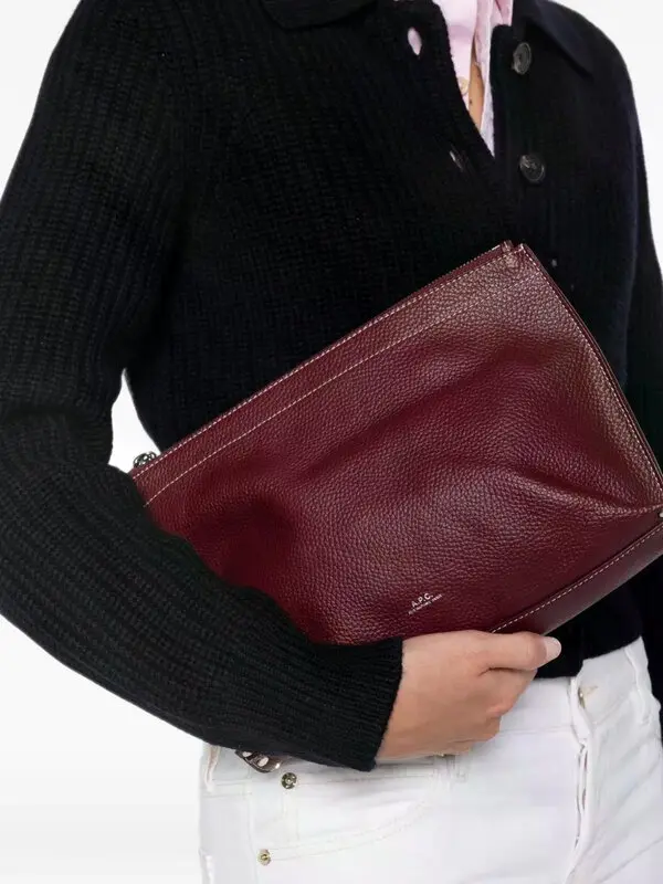 A.p.c. Neige Clou Clutch Bag - Red