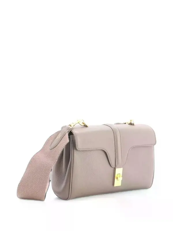 Celine Soft 16 Bag Grainy Calfskin Teen Shoulder Bag - Grey