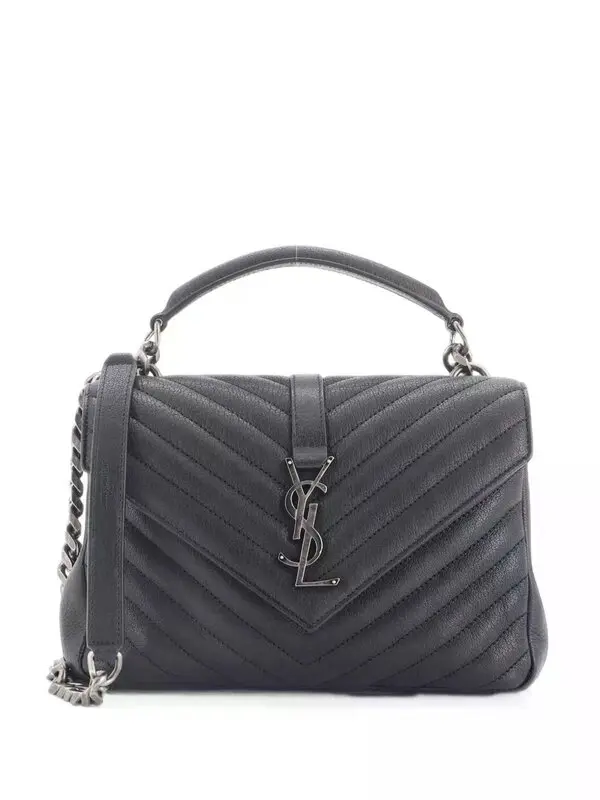 Saint Laurent Classic Monogram College Bag Matelasse Chevron Leather Medium Crossbody Bag