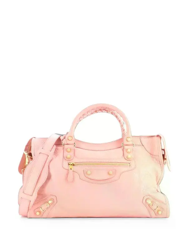 Balenciaga City Giant Studs Bag Leather Medium Satchel
