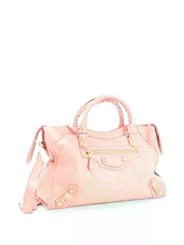 Balenciaga City Giant Studs Bag Leather Medium Satchel