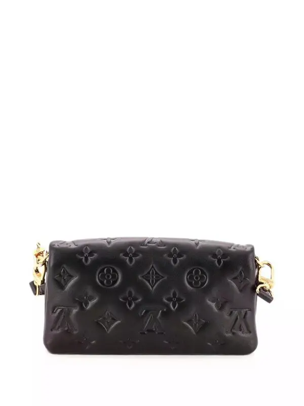 LOUIS VUITTON Convertible Coussin Pochette Monogram Embossed Lambskin Shoulder Bag